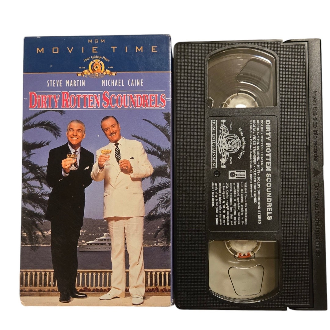 Dirty Rotten Scoundrels VHS Tape 1988 Steve Martin Michael Caine Comedy ...
