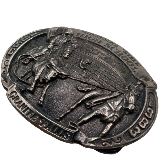 1983 Team Roping Rodeo Belt Buckle Minnesota High Sch… - Gem