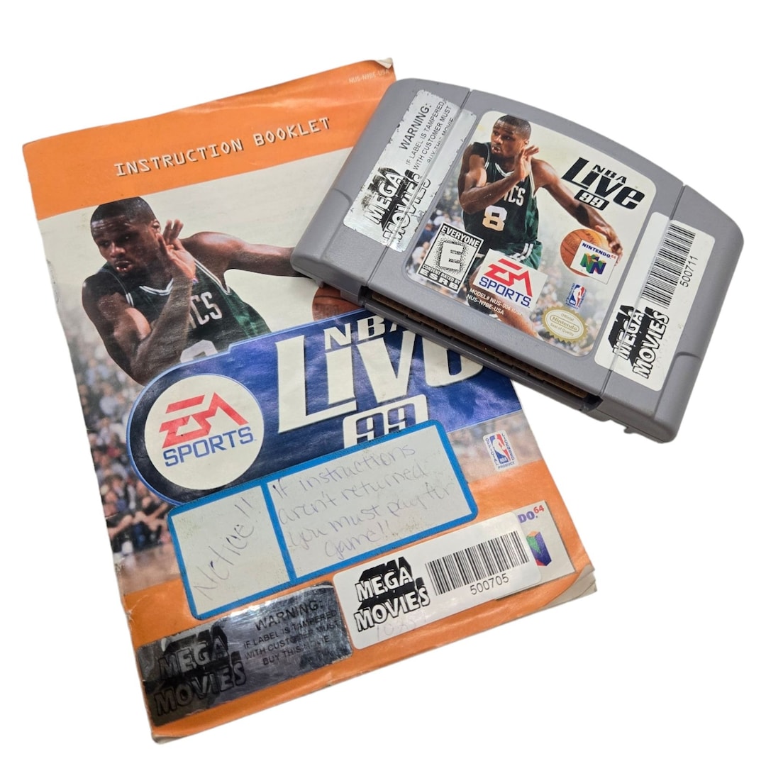 NBA Live 99 Nintendo 64 Game N64 CARTRIDGE and Instructions ONLY Ex ...