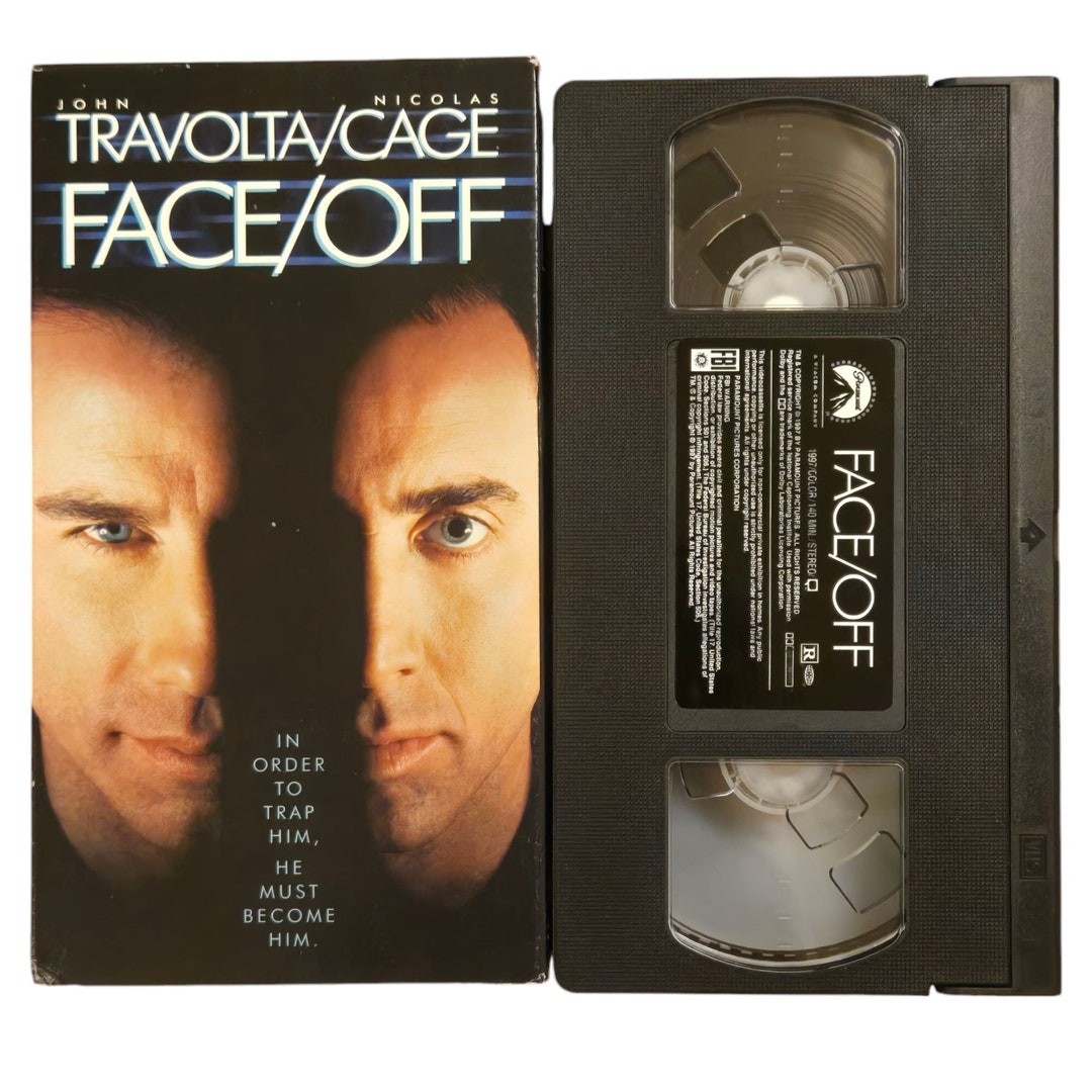 Face off VHS Tape 1997 Nicolas Cage John Travolta Action Movie - Etsy