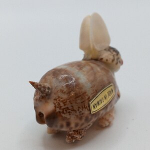 Seashell Bunny Rabbit Figurine Sea Shell Collectible Folk Art Vintage ...