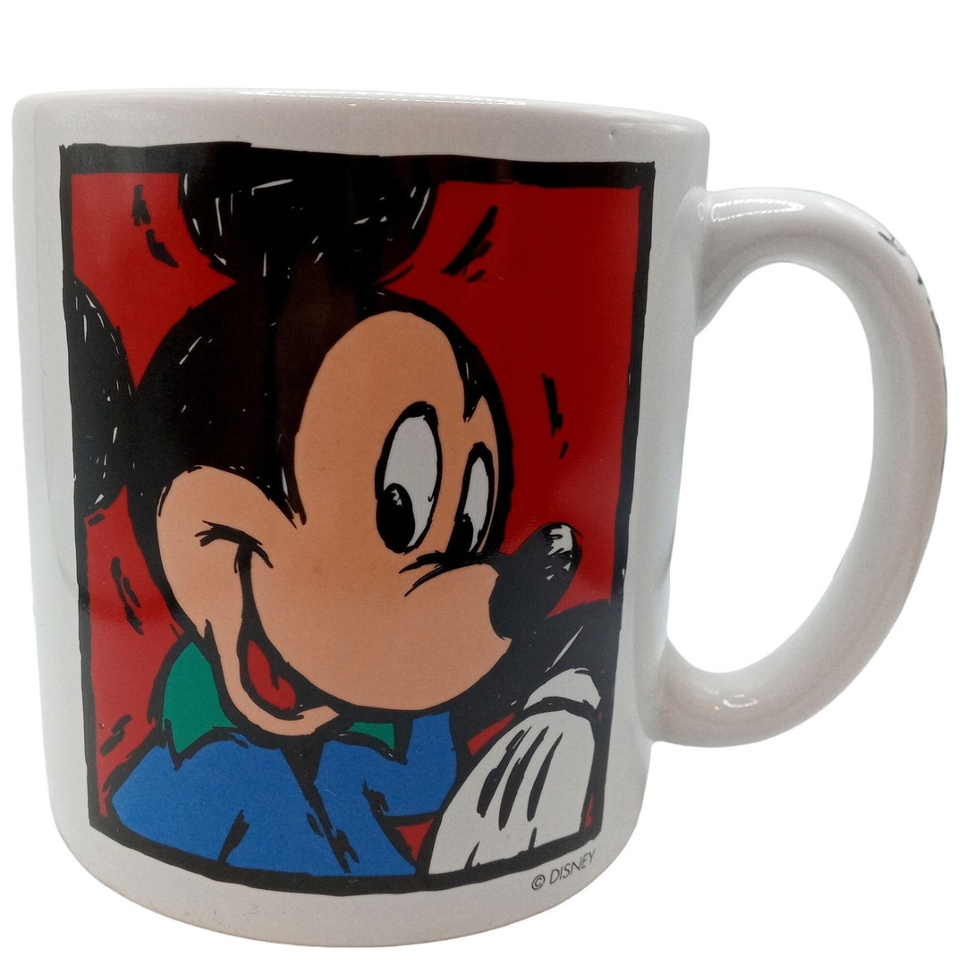 Large Mickey Mouse Coffee Cup Mug Disney Store Collectible 4 Inch - Etsy
