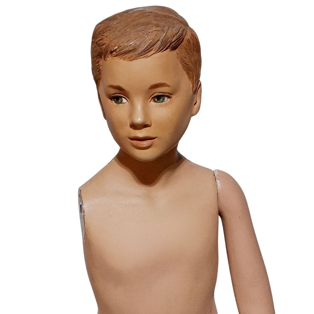 Vintage Boy Mannequin 4 Foot 1950s 1960s Store Display Male Child With ...