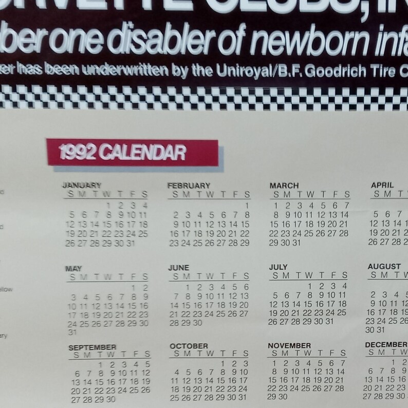 1992 Chevrolet Corvette Poster Win A Chevy Vette 1990s Car Automotive ...