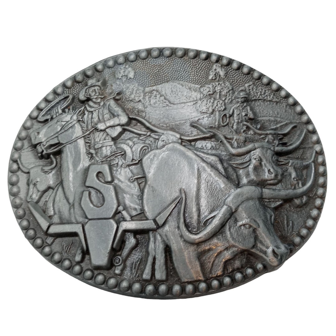 Cowboy Western Belt Buckle Sheplers Cattle Drive Horse Cow Ranch - Etsy