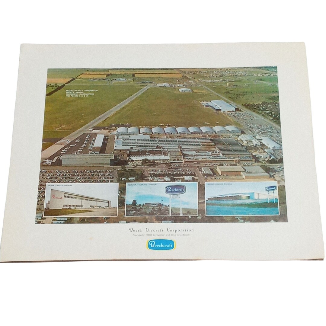 Beechcraft Headquarters Poster Print Airplane Beech Plane - Etsy