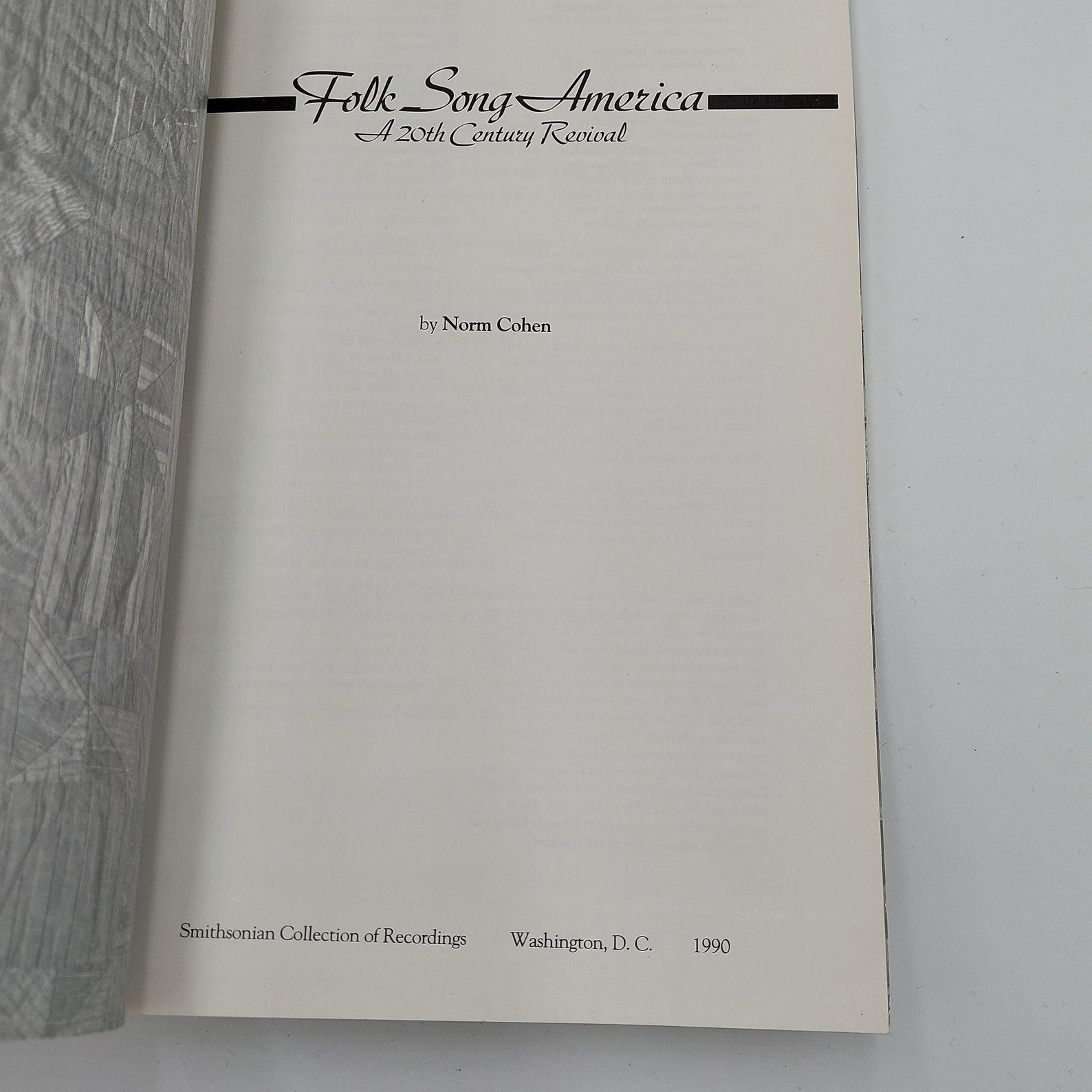 Folk Song America Book 20th Century Revival Paperback 1991 Smithsonian ...