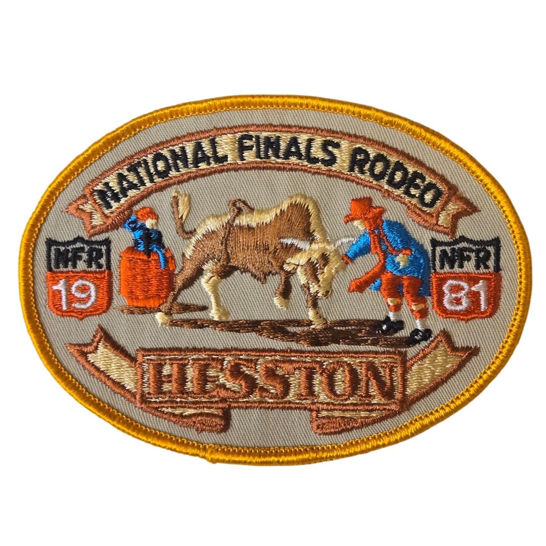 1981NFR Rodeo Patch Hesston National Finals Embroidered Western Clown ...