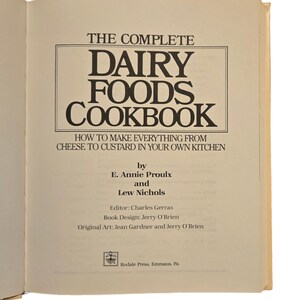 The Complete Dairy Foods Cookbook Vintage Hardcover 1982 Recipe Book - Etsy