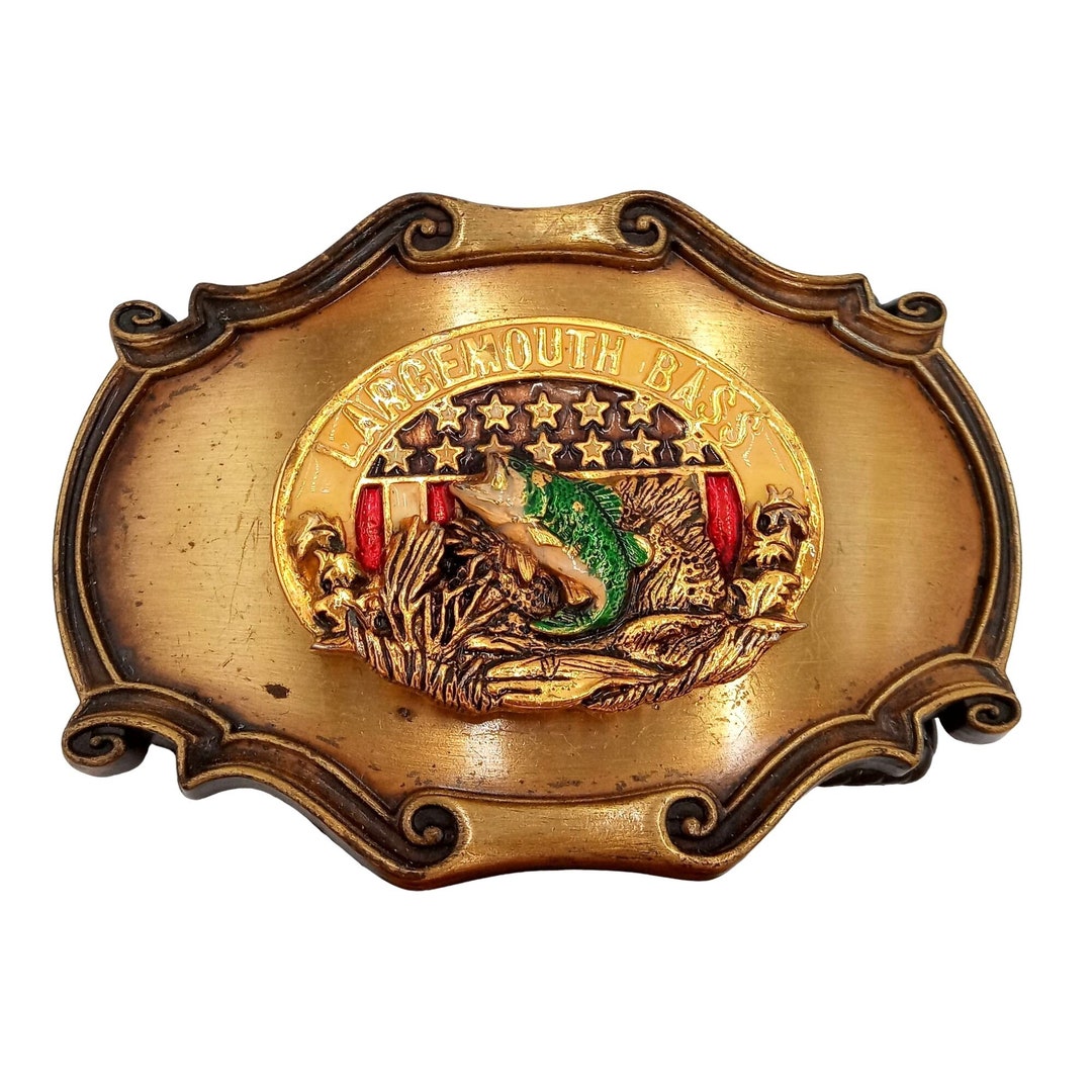 Largemouth Bass Belt Buckle Vintage Fish Fishing Large Mouth Country ...
