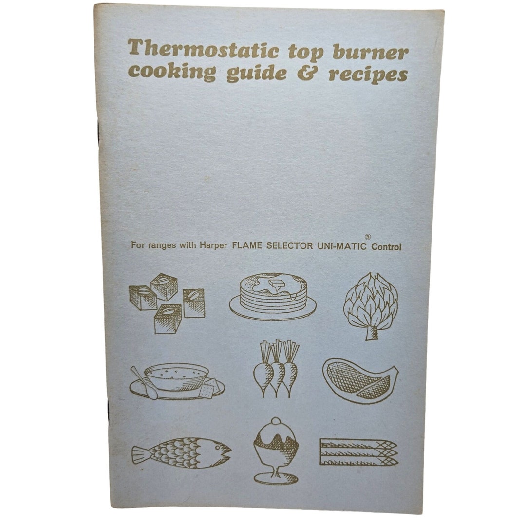 Thermostatic Top Burner Cooking Guide Recipe Book Vintage Harper Wyman ...