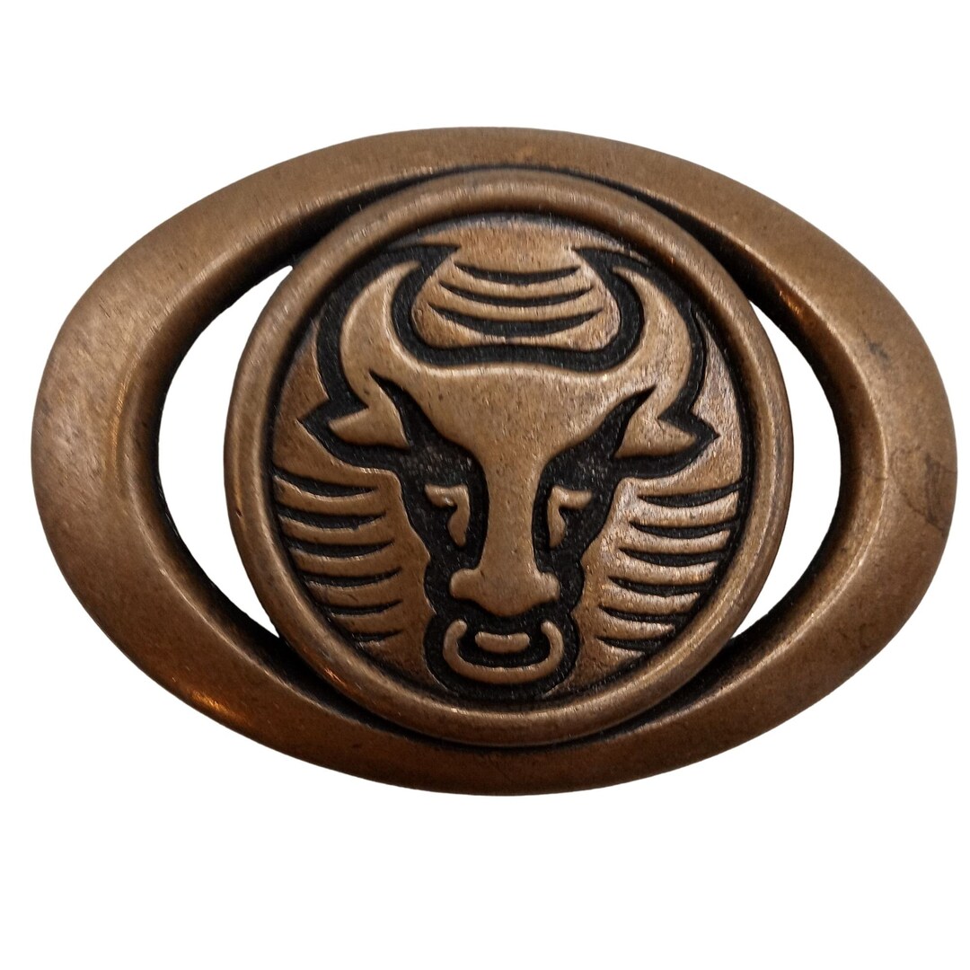 Bull Toro Belt Buckle Vintage Bullrider Rider Fighter Cowboy Rodeo ...