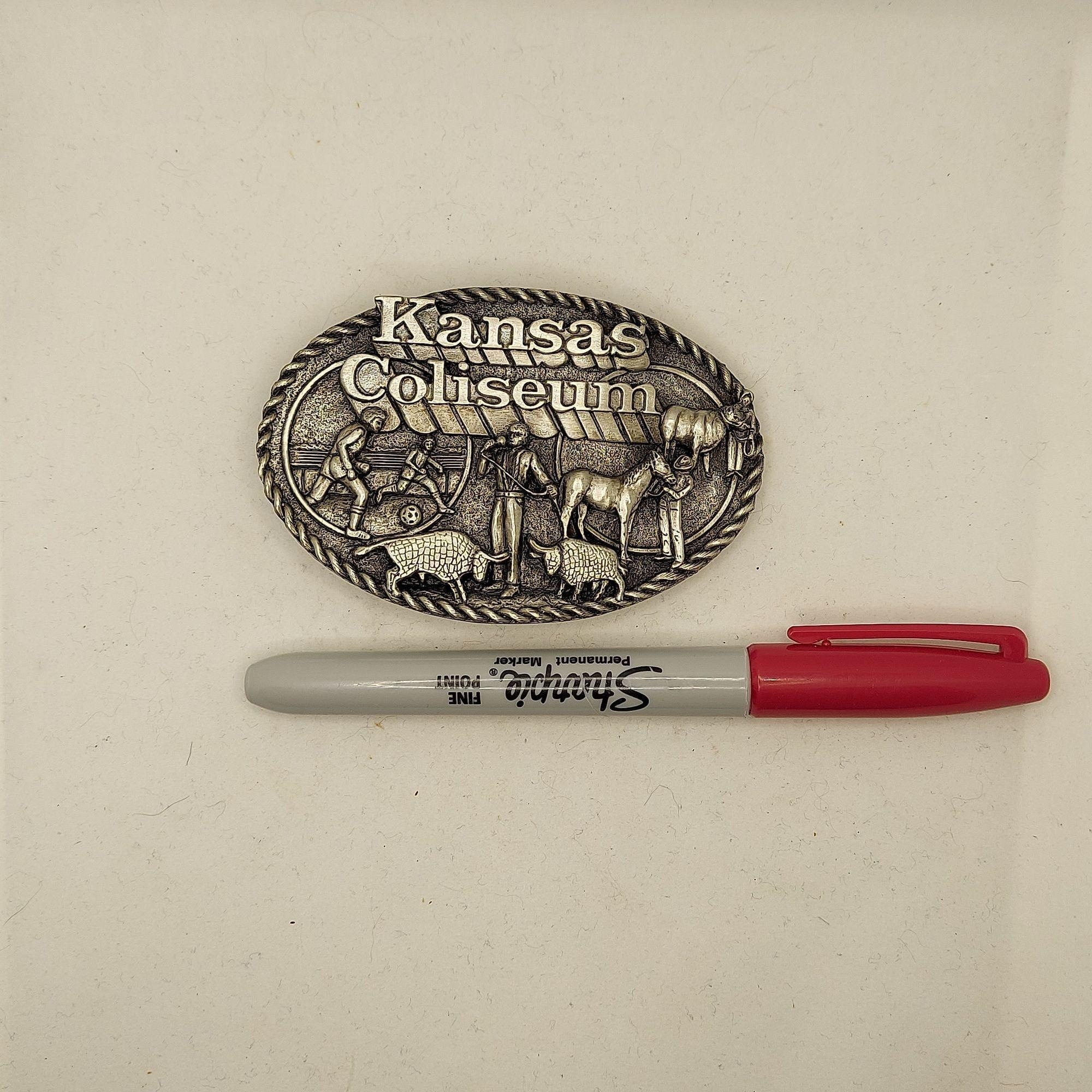 Kansas Coliseum Belt Buckle Vintage Wichita KS Steel Bull - Etsy UK