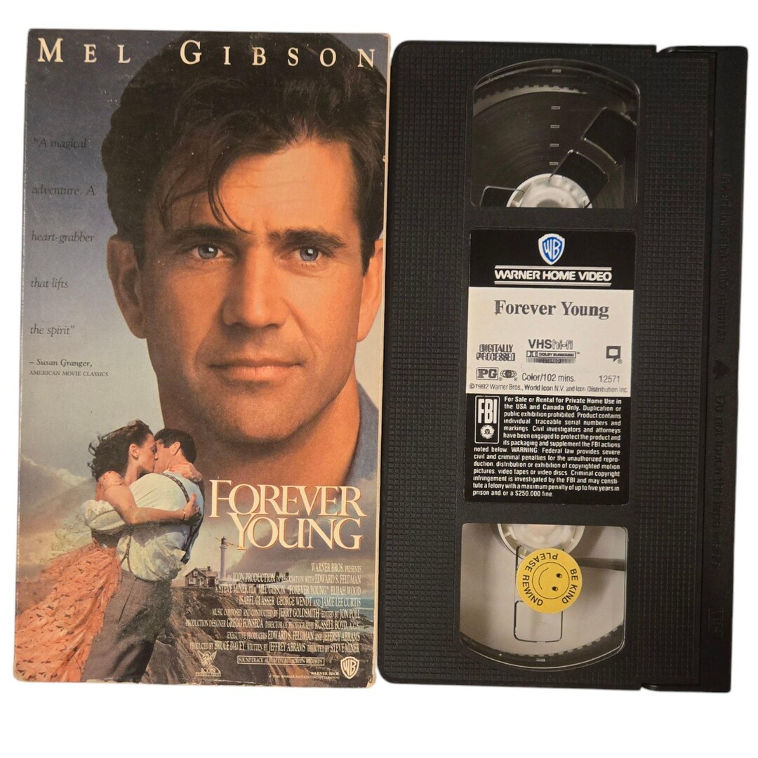 Forever Young VHS Tape Mel Gibson 1992 Drama Romance Elijah Wood Jamie ...