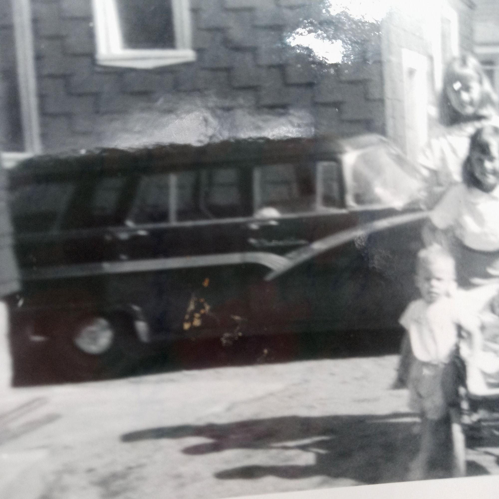 1965 Kids With Station Wagon Photo Photograph Black White Picture 1960s ...