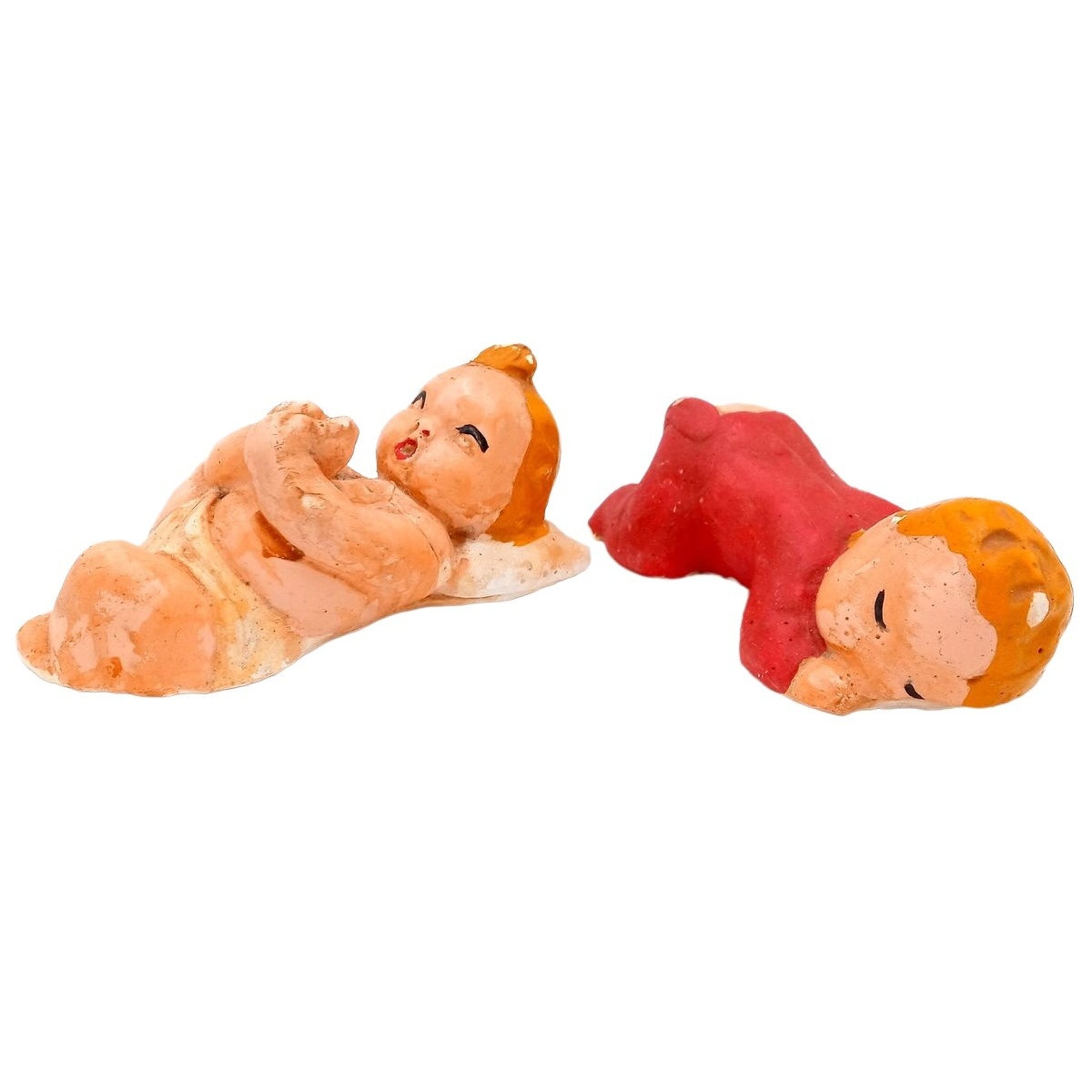 Piano Babies Set Chalkware Vintage AS IS Chalk Set of 2 Baby - Etsy