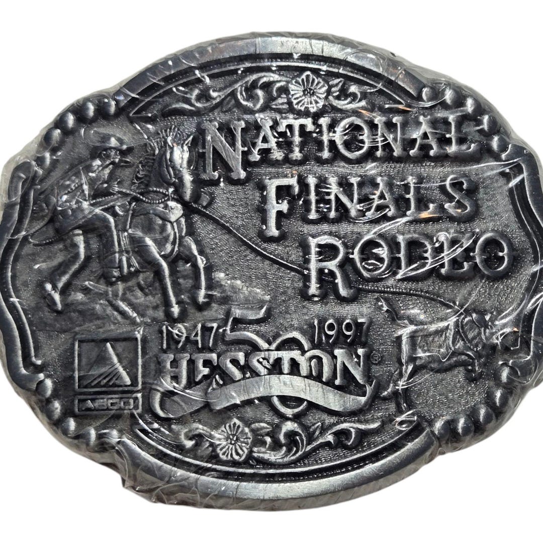 1997 NFR Rodeo Belt Buckle Kids NOS National Finals Hesston Calf Roper Cowboy - Etsy