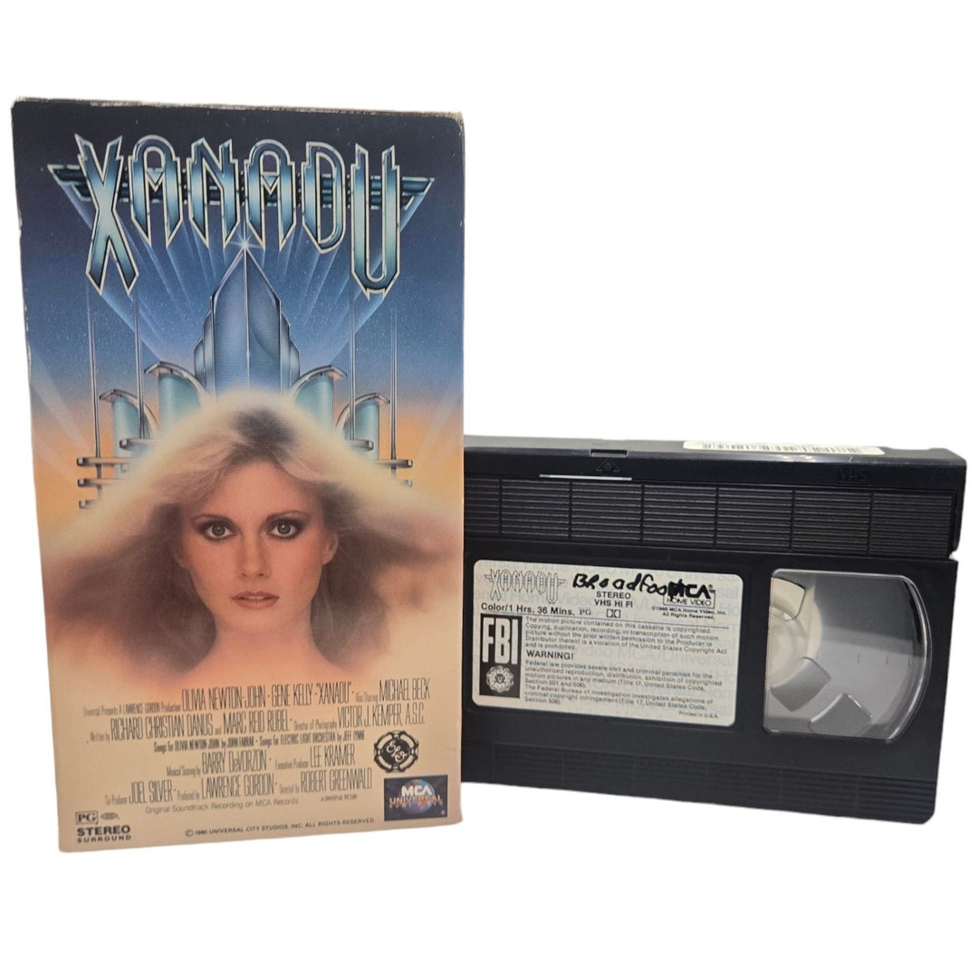 Xanadu VHS Tape Movie 1980s Sci Fi Musical Olivia Newton John Gene ...