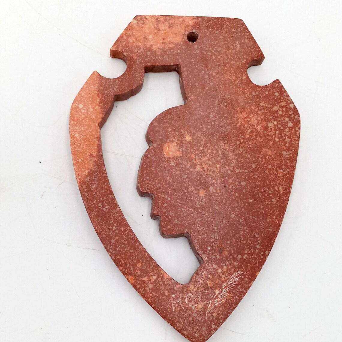 Native American Etching Carving Vintage Arrowhead Signed Art | Etsy