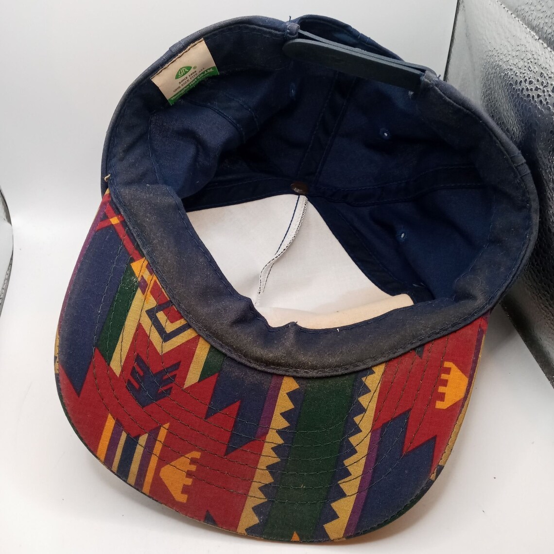 Blue Aztec Design Snapback Hat Cap AS IS READ Grungy Well Worn - Etsy
