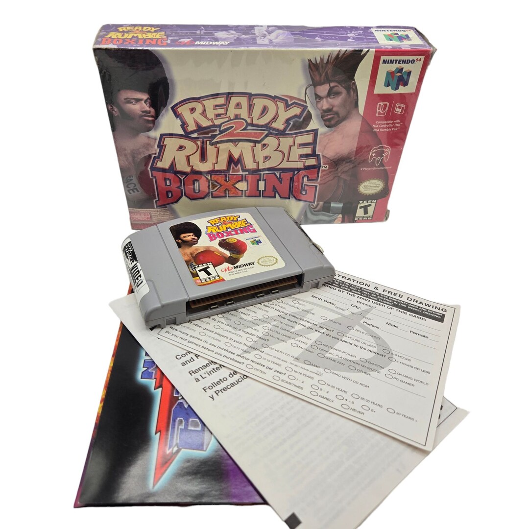 Ready 2 Rumble Boxing Nintendo 64 Game N64 Cartridge Box Poster Ex ...