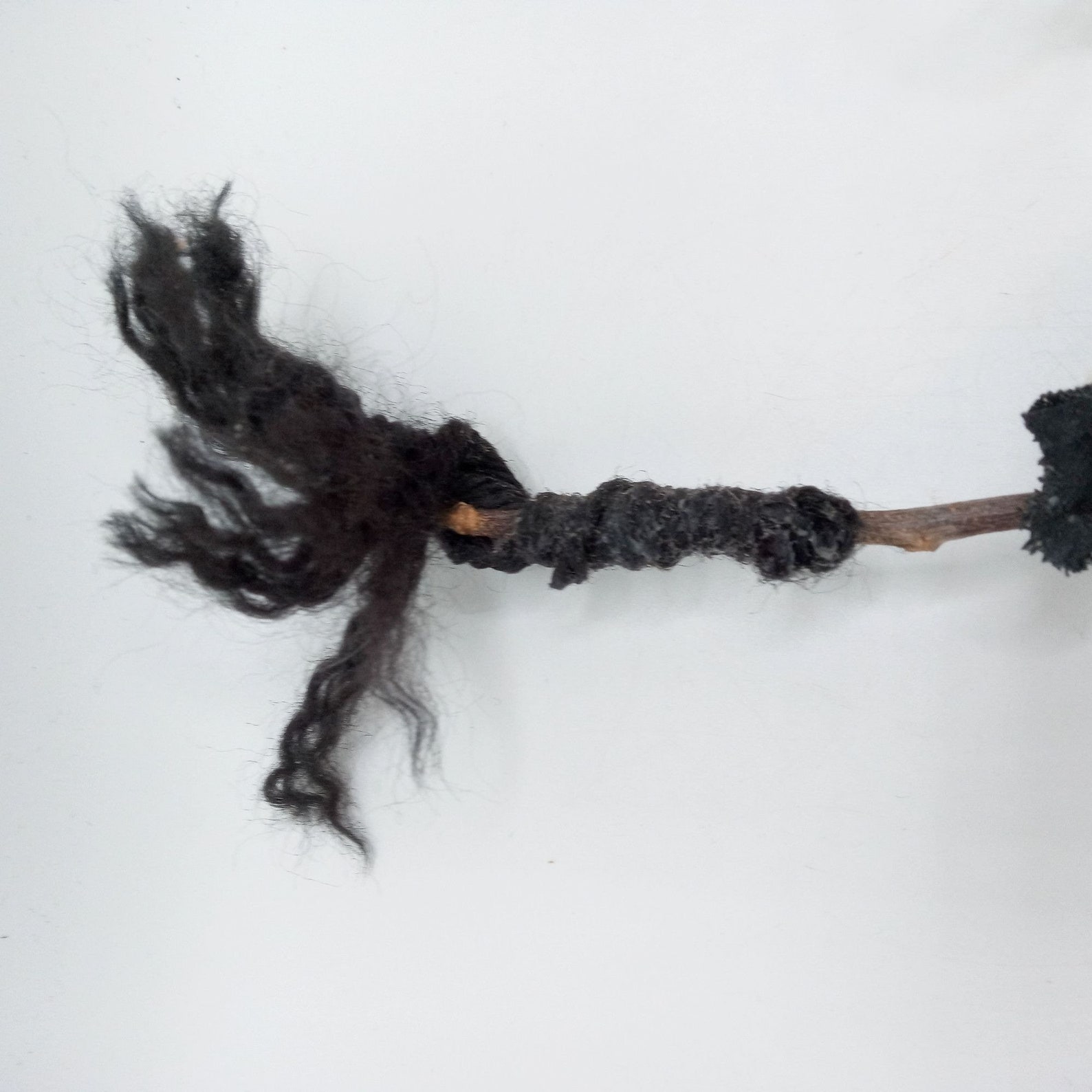 Witch Riding Broomstick Weaving Vintage Halloween Broom Woven Wall Art ...