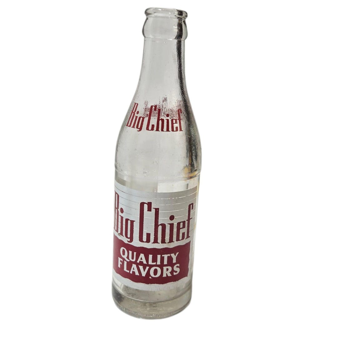 Big Chief Vintage Soda Pop Glass Bottle Coca Cola Bottling Winfield ...