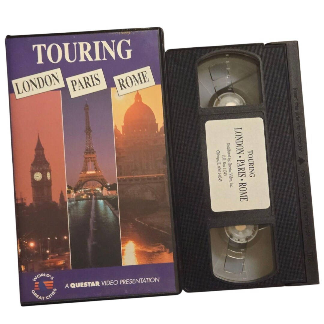 Touring London Paris Rome VHS Tape Questar Video Presentation Vintage ...