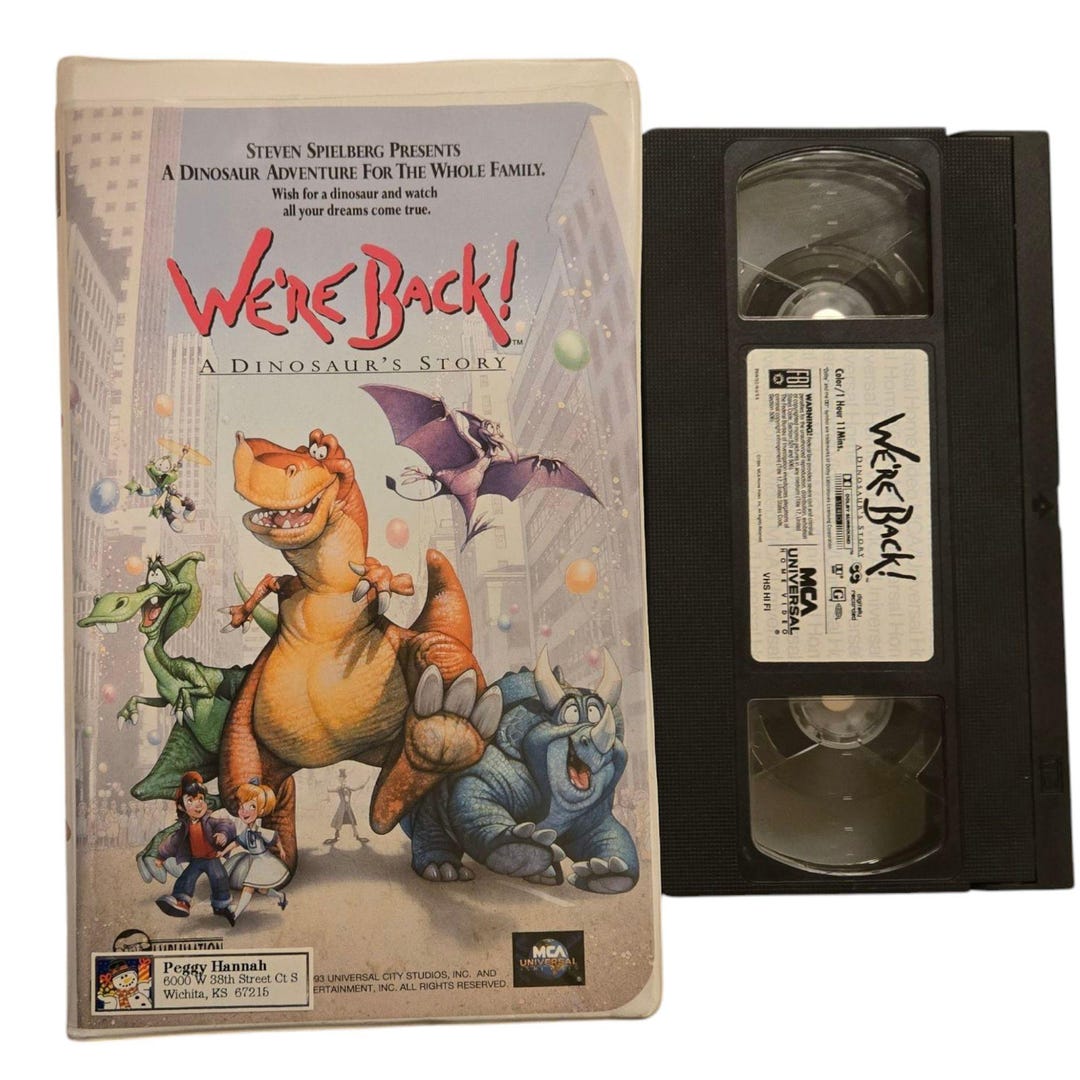 Were Back A Dinosaurs Story VHS Tape John Goodman Rhea Perlman Martin ...