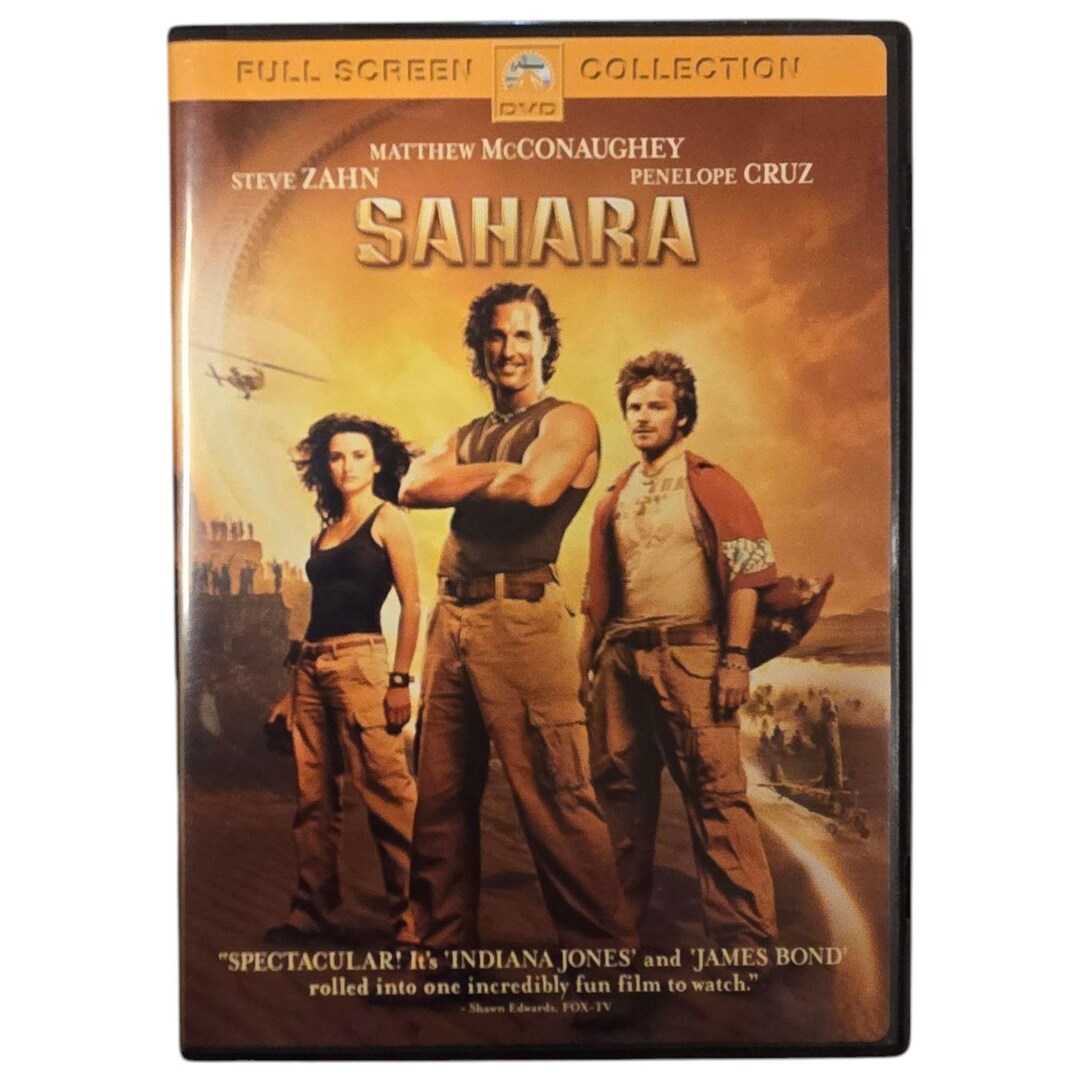 Sahara DVD Full Screen Matthew Mcconaughey Penelope Cruz Action ...
