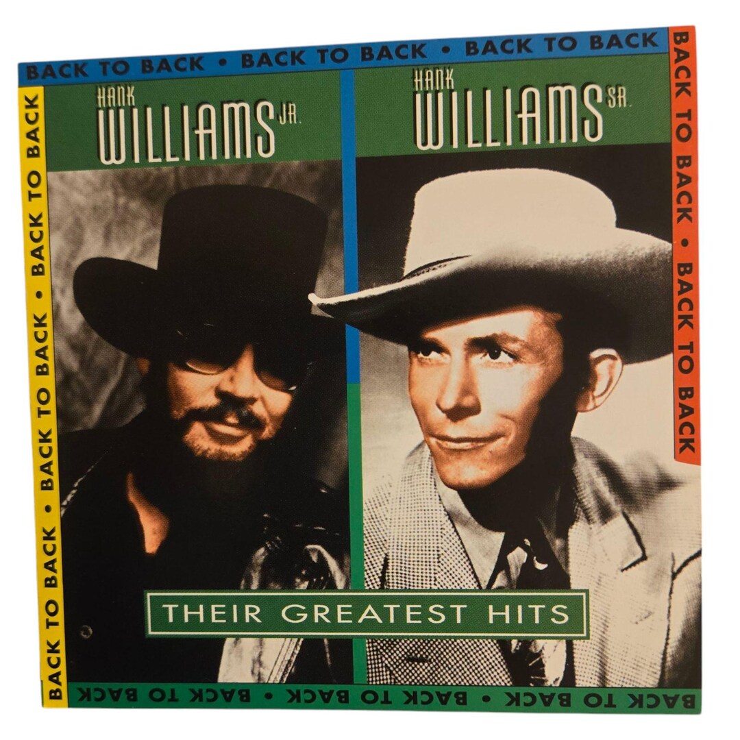 Hank Williams Jr and Sr Back to Back Their Greatest Hits CD Classic ...