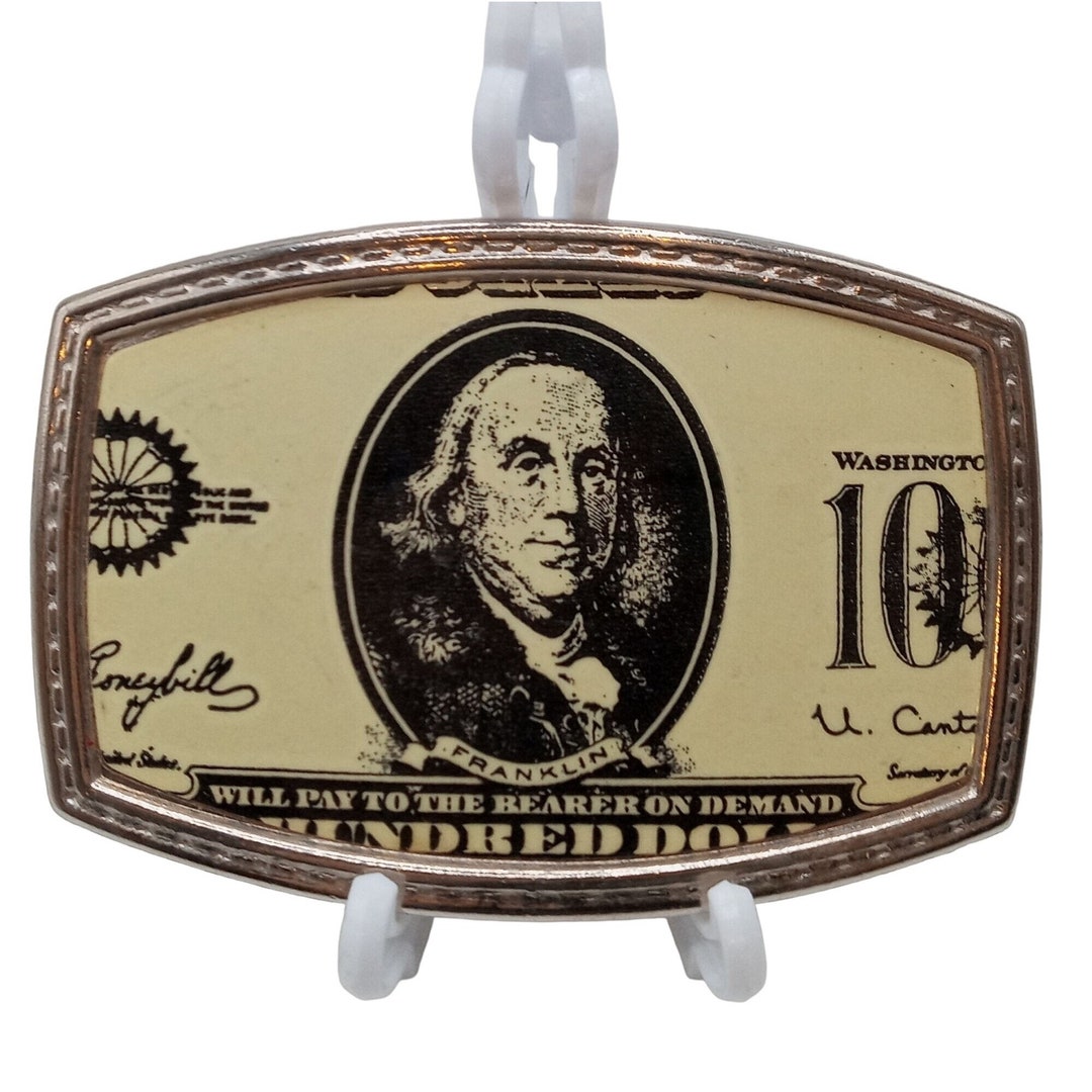 Benjamin Franklin Belt Buckle 100 Dollar Bill Money Cash - Etsy