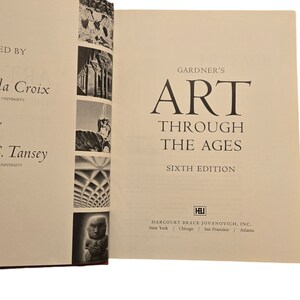 Gardners Art Through the Ages Sixth Edition Hardcover History Paintings ...