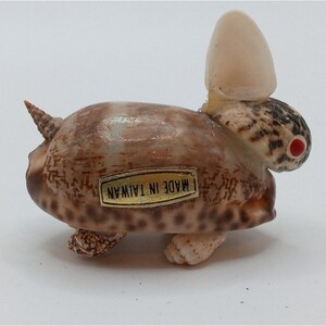 Seashell Bunny Rabbit Figurine Sea Shell Collectible Folk Art Vintage ...