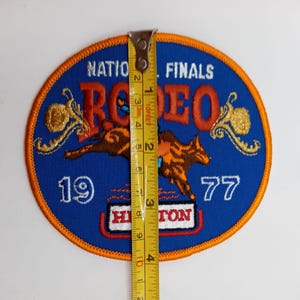 1977 NFR Rodeo Patch National Finals Vintage Bull Rider Hesston Cowboy ...