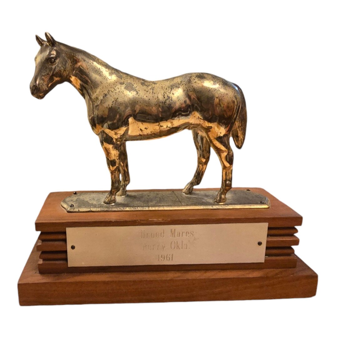 Vintage Horse Trophy Perry Oklahoma 1961 Brood Mares OK Western Cowboy ...