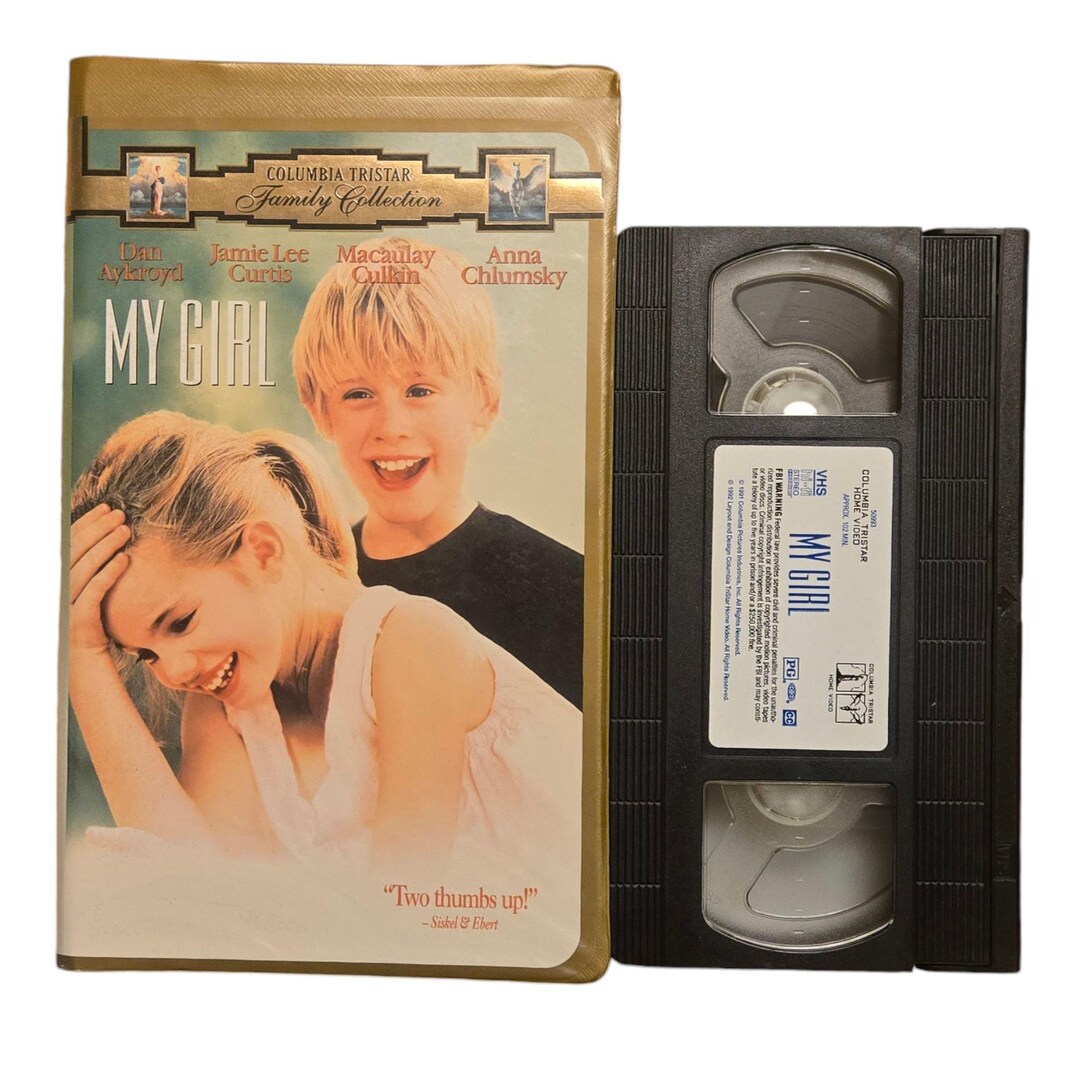 My Girl VHS Tape 1991 Movie Dan Aykroyd Jamie Lee Curtis Macaulay ...