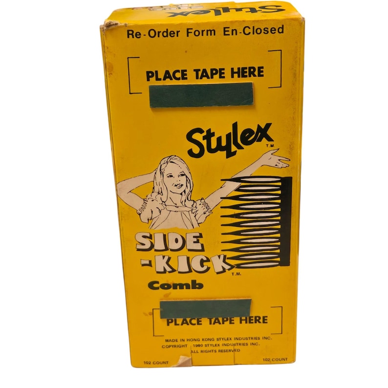 Stylex Side Kick Retail Display Box Full 102 Combs Deadstock 1980 Hair ...