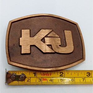 KJ Belt Buckle Logo Initials Advertising Promotional Promo Advertising ...