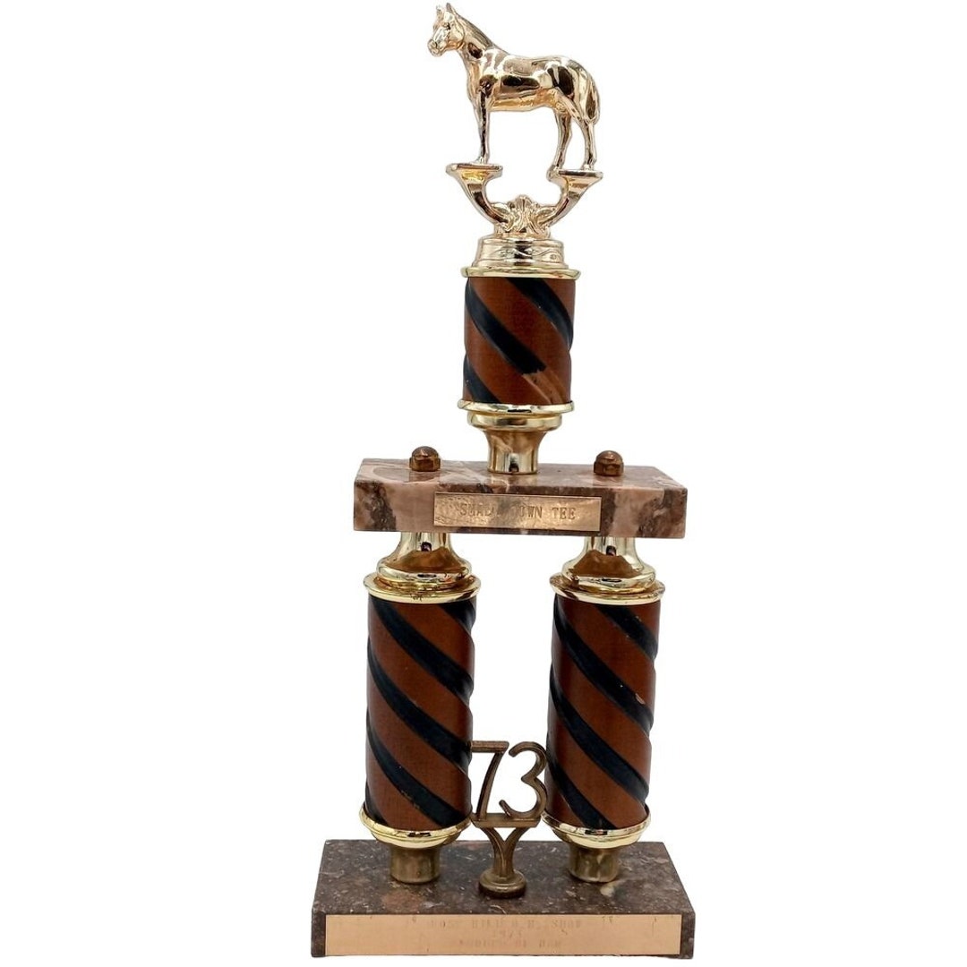 1973 Horse Show Trophy Rose Hill Kansas Vintage Collectible Statue ...