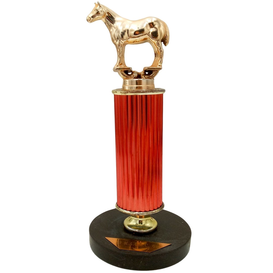 1968 Quarter Horse Trophy Vintage Cowboy Collectible Statue Rodeo ...