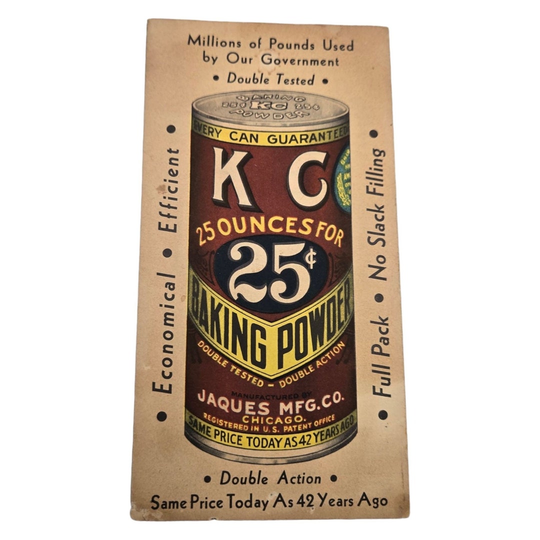 Vintage KC Baking Powder Advertisement Pamphlet Trifold Brochure ...