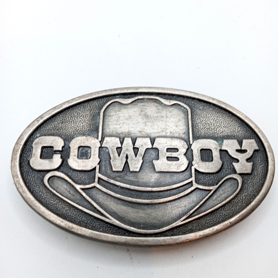 Cowboy Belt Buckle Vintage 1978 Capt Hawks Sky Patrol Western - Etsy