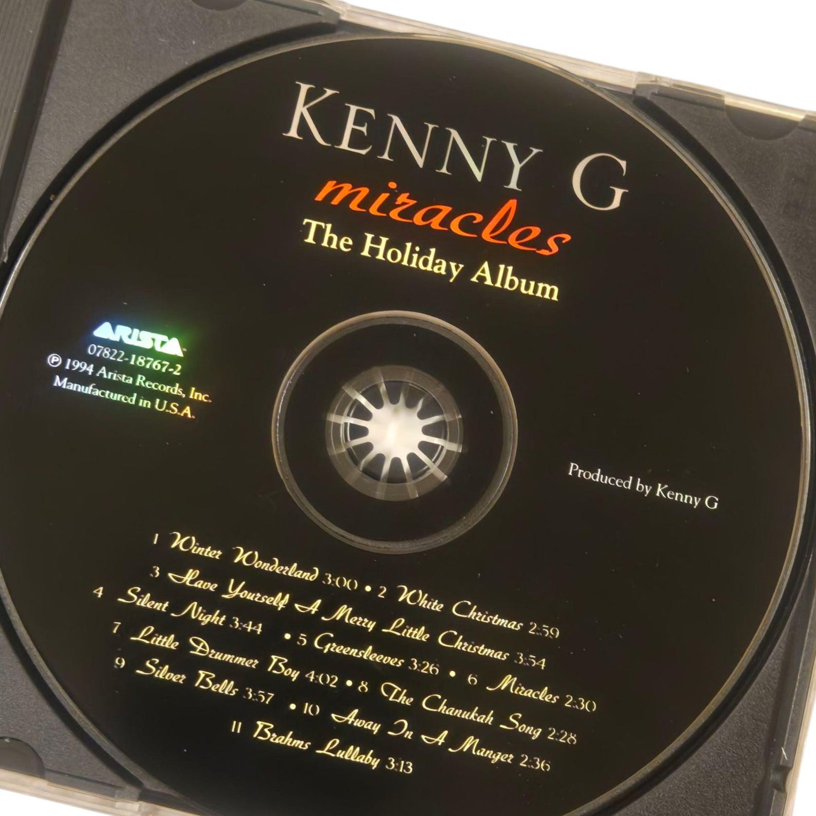 Kenny G Miracles the Holiday Album CD Christmas Music Brahms Lullaby ...