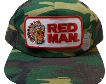 Red Man Chewing Tobacco Vintage Style Trucker Hat Classic Cap Snapback ...