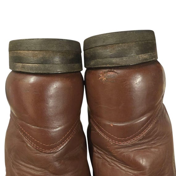 Justin Cowboy Boots Ropers Burgundy Leather Mens 9 D … - Gem