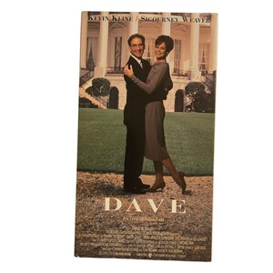 Dave VHS Movie Starring Kevin Kline Sigourney Weaver Ving Rhames 1993 ...