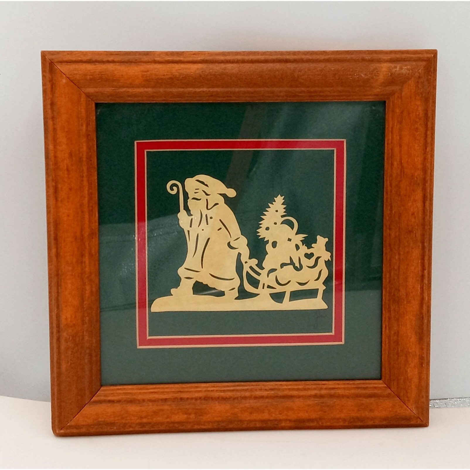 Scherenschnitte Santa Claus Sleigh German Folk Art Scissors Cuts ...