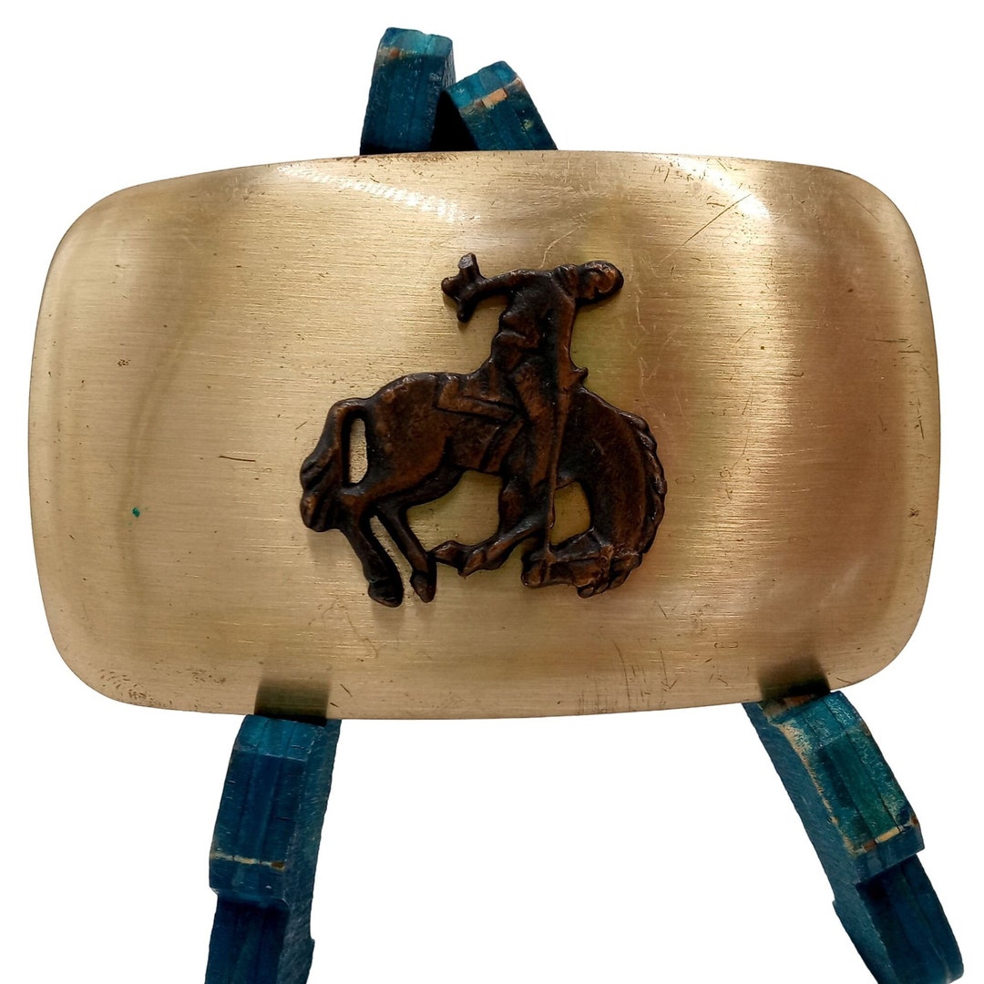 Cowboy Bronc Rider Belt Buckle Vintage Chambers USA Western Ranch ...