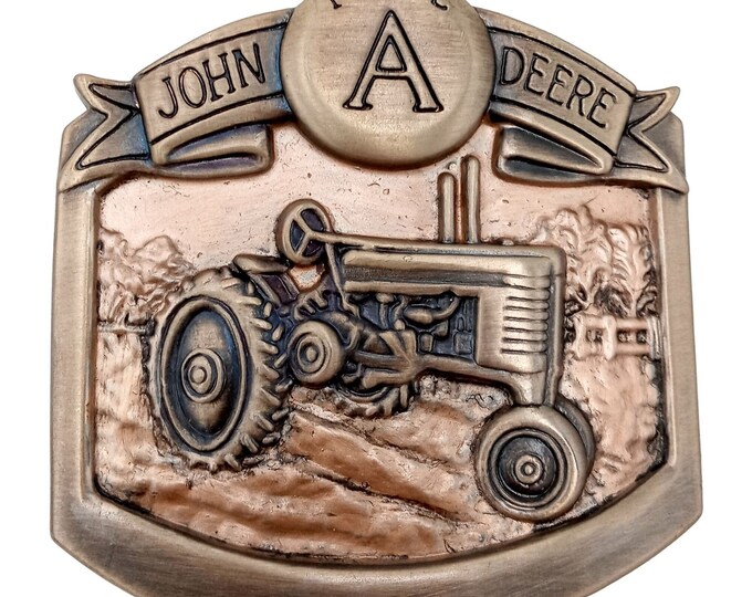 John Deere Belt Buckle Model A Tractor Limited Edition Vintage Farm ...